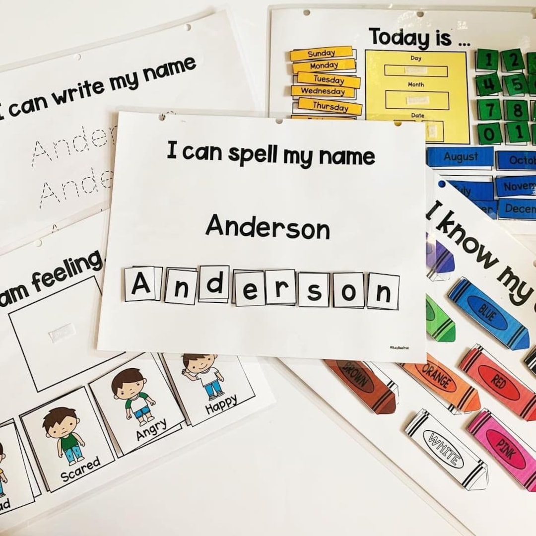 Preschool Activity Binder: Learning Busy Book for Toddlers and ...