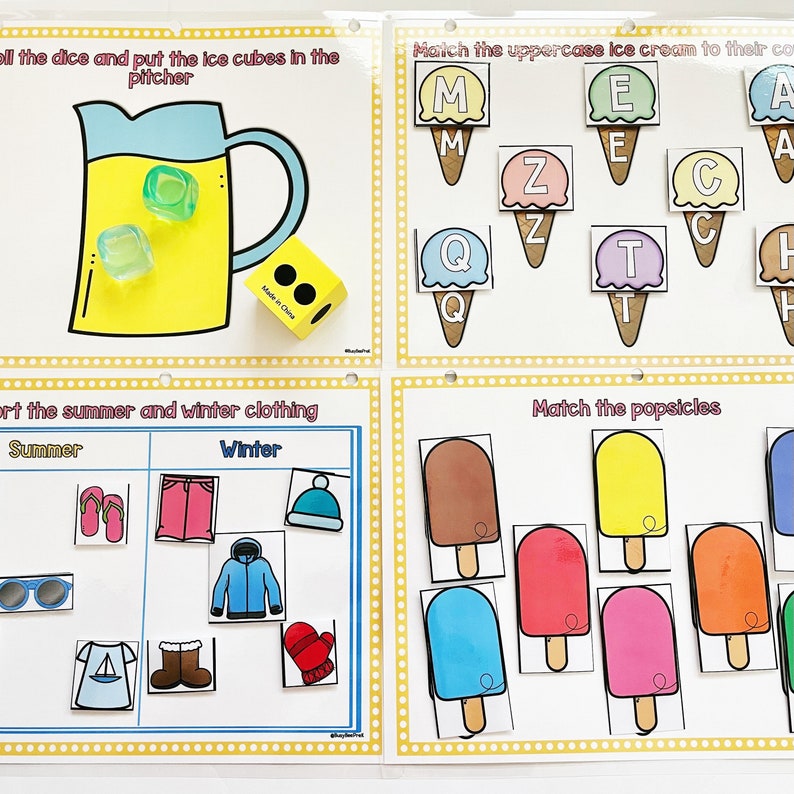 Summer Mini Binder Pack, Summer Activity Pages for Toddler/prek ...