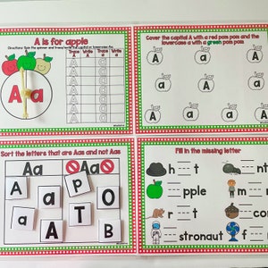 Letter A Mini Pack, Letter A Busy Book Pages, Letter A Activities ...