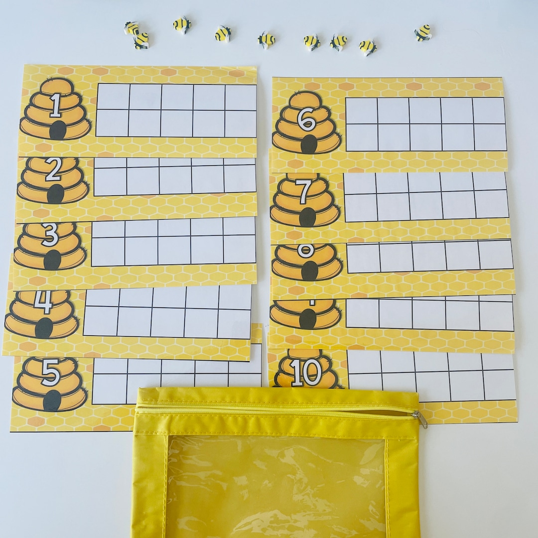 Bee Ten Frames, Counting Activity, Toddler Activity, Preschool Activity ...