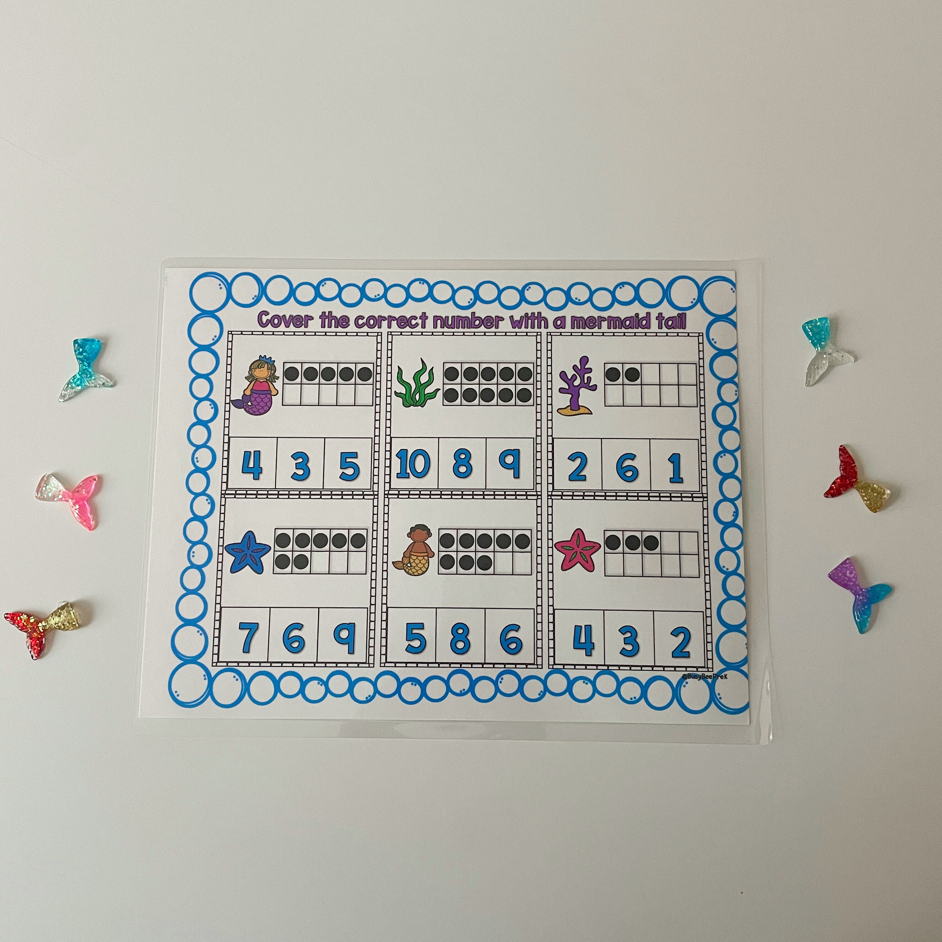 Mermaid Preschool Learning Binder Pack: Number, Letter Tracing - Etsy