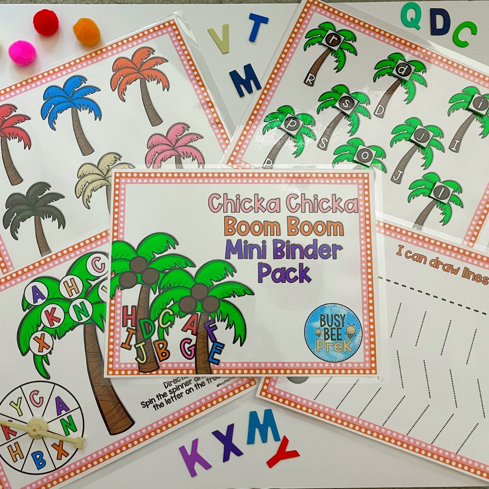 Chicka Chicka Boom Boom Mini Binder Pack Alphabet Busy Book - Etsy