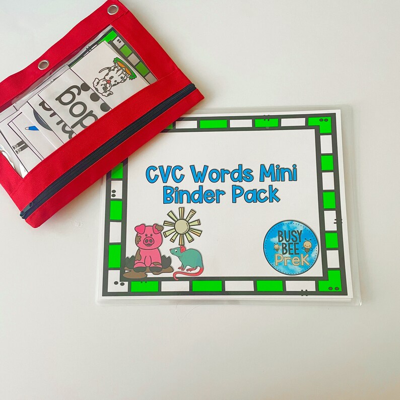 CVC Words Mini Binder Pack Kindergarten CVC Words Beginner - Etsy