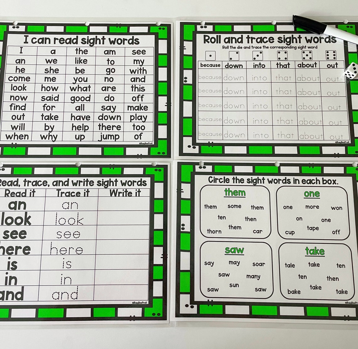 Sight Word Activity Binder: Kindergarten & First Grade Learning - Etsy