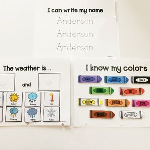 Preschool Activity Binder for Ages 2–4 | Learning Busy Binder | Toddler ...