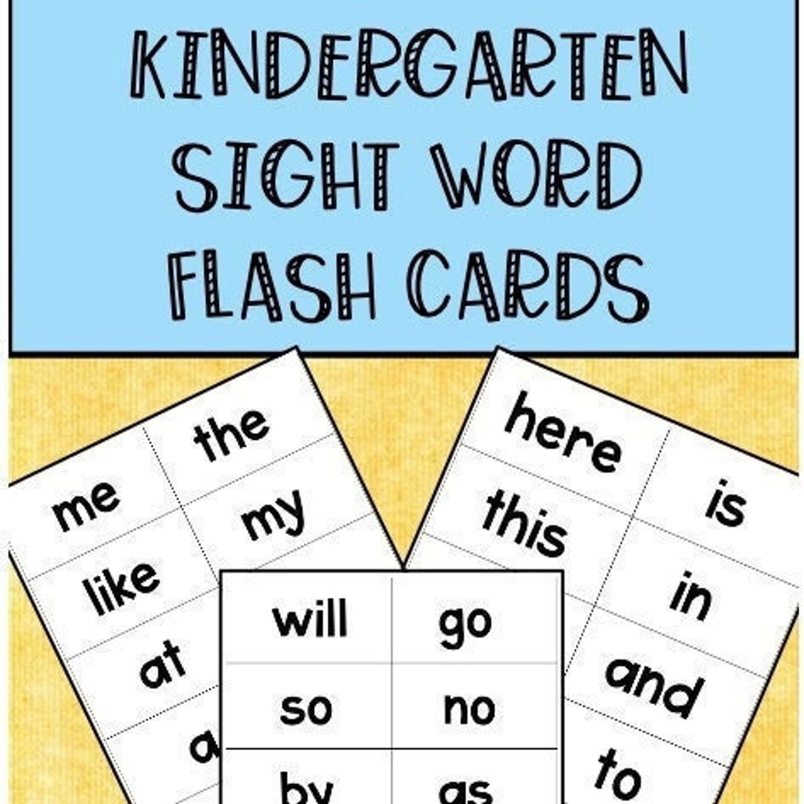 Kindergarten Sight Words Flashcards, High Frequency Words, Snap Words ...