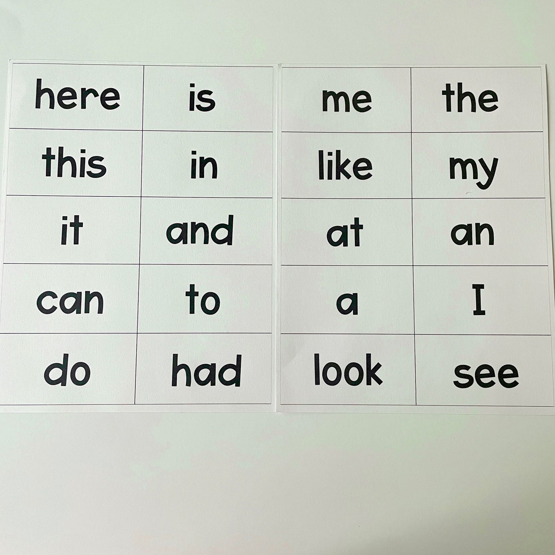 Kindergarten Sight Words Flashcards High Frequency Words - Etsy