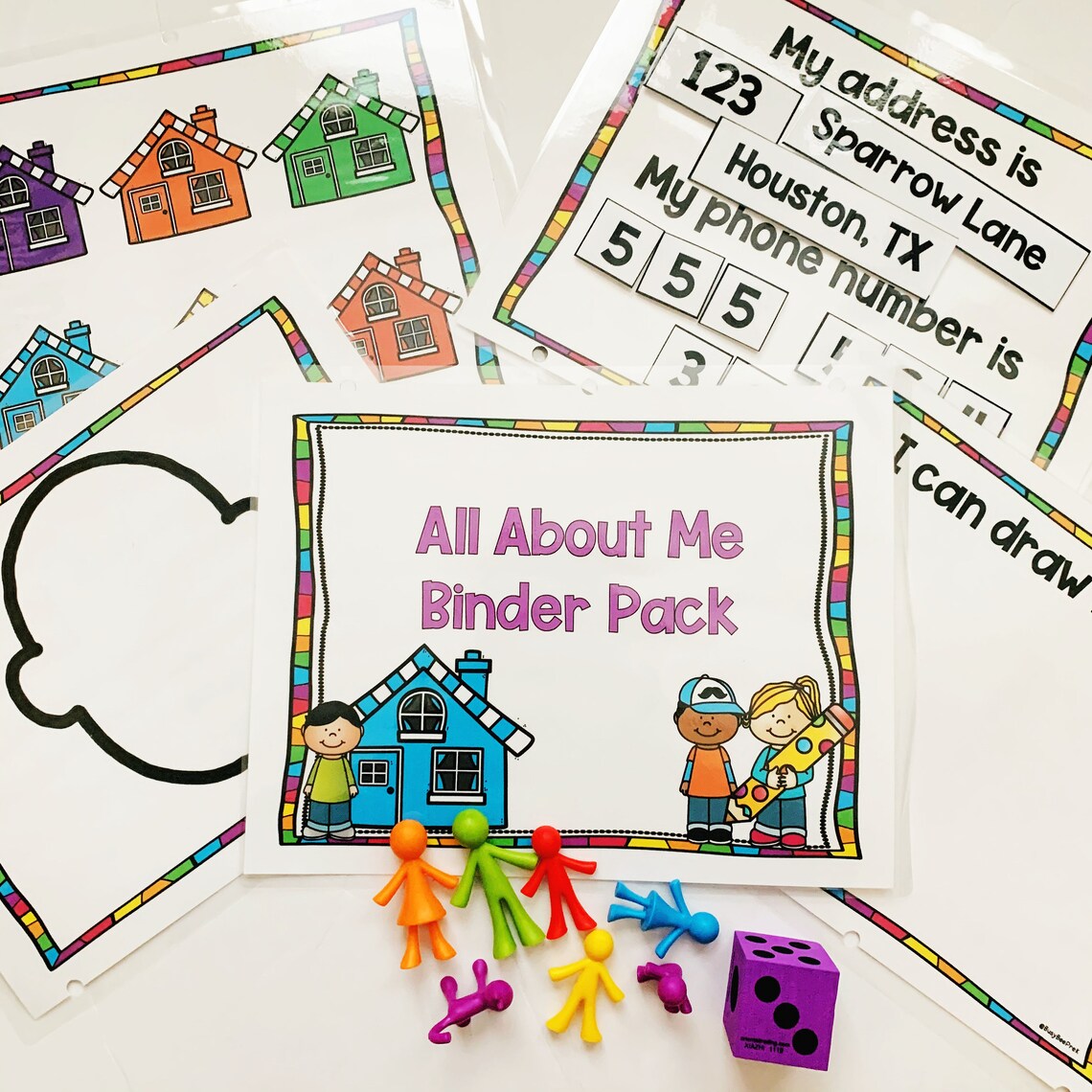 All About Me Busy Binder Pack, Preschool Pages, Toddler Activities ...