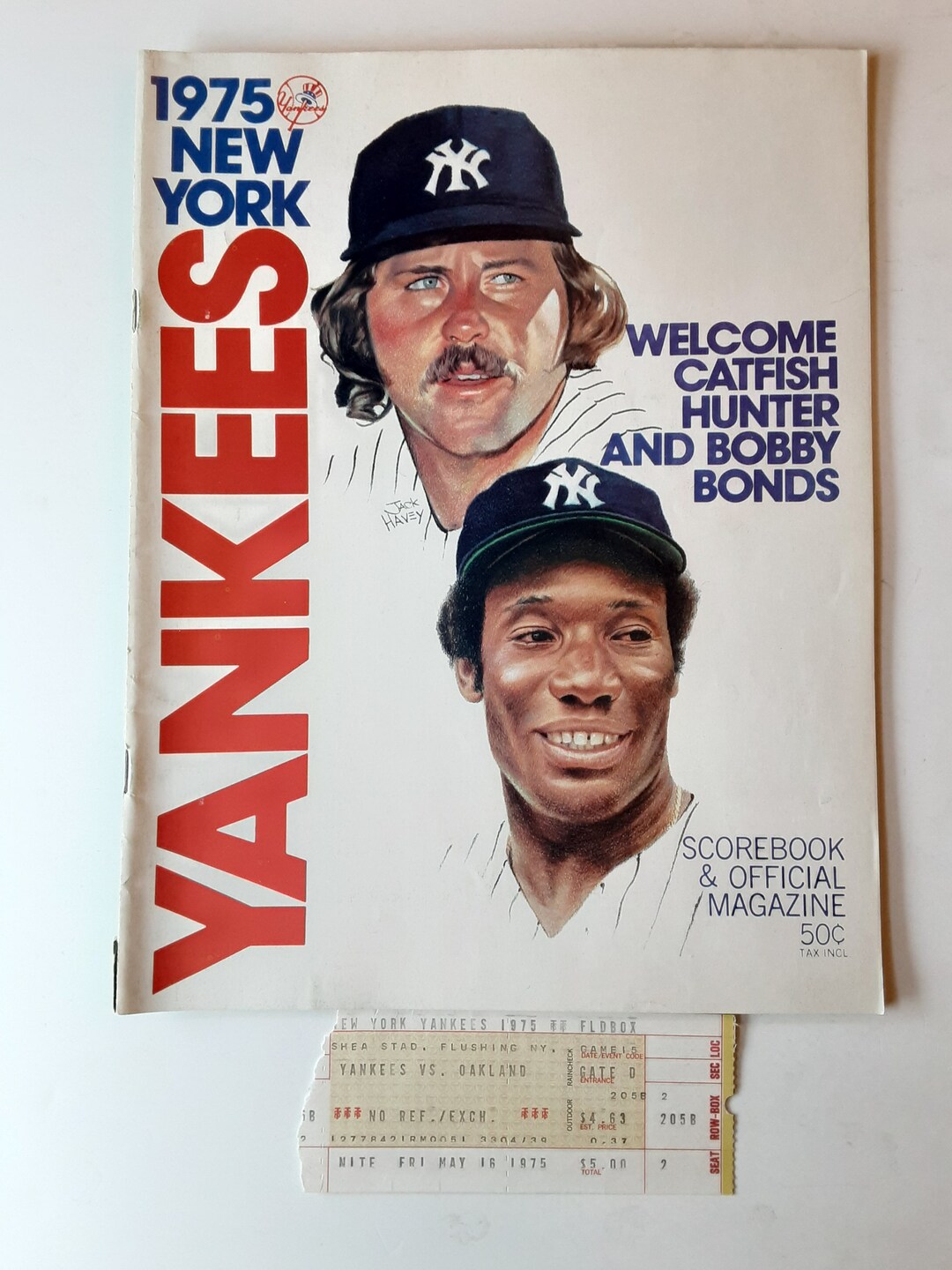 1975 NY Yankee Scorebook/magazine & Ticket Stub to Game - Etsy