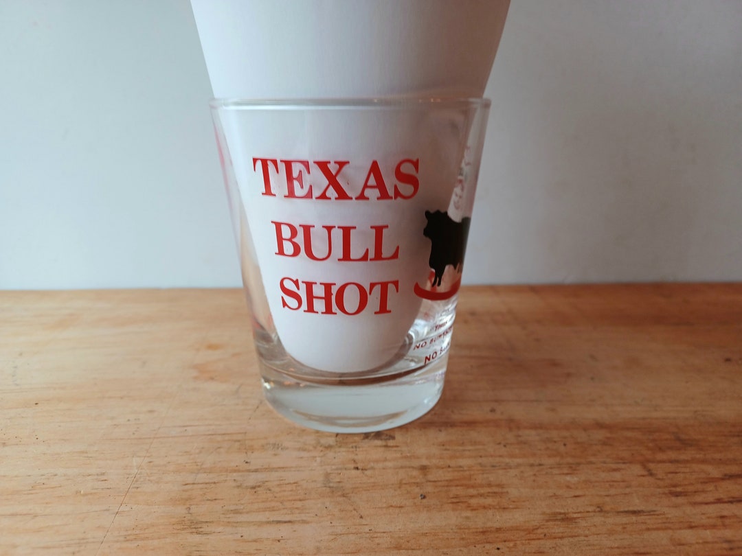 Texas Bull Shot Glass - Etsy