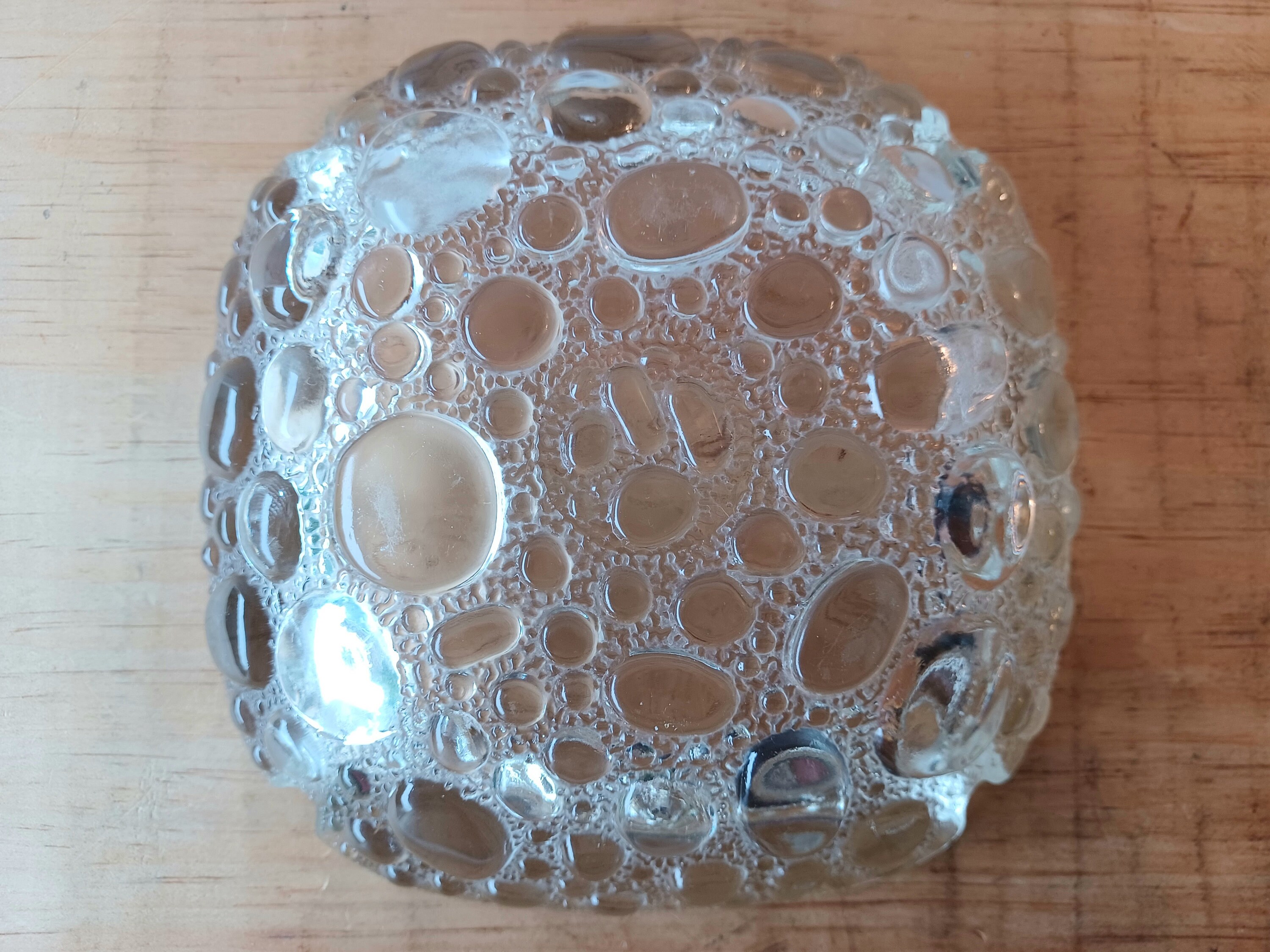 Clear Glass Ashtray With Pebble Texture - Etsy