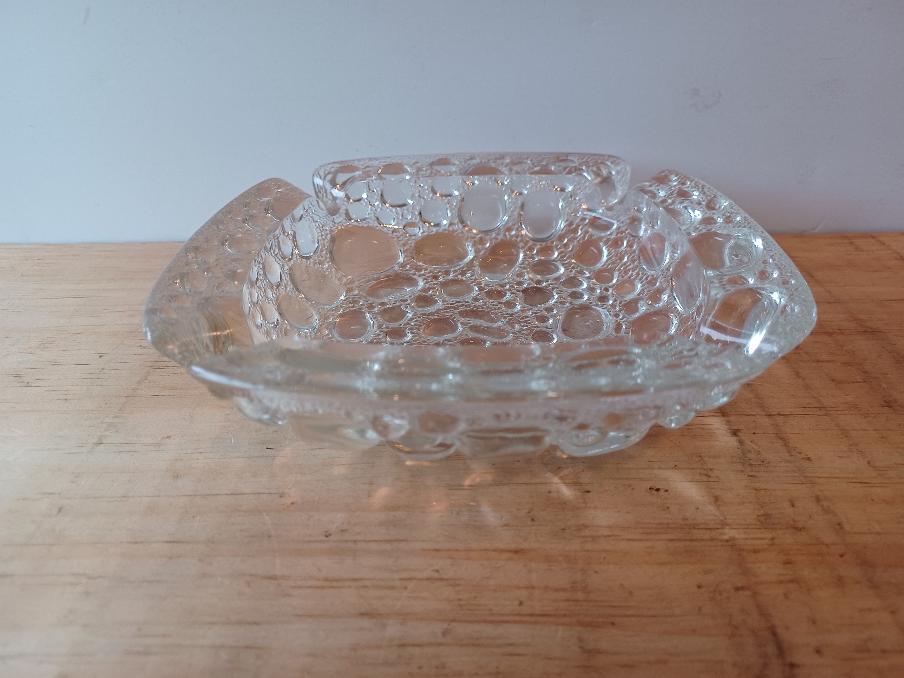 Clear Glass Ashtray With Pebble Texture - Etsy