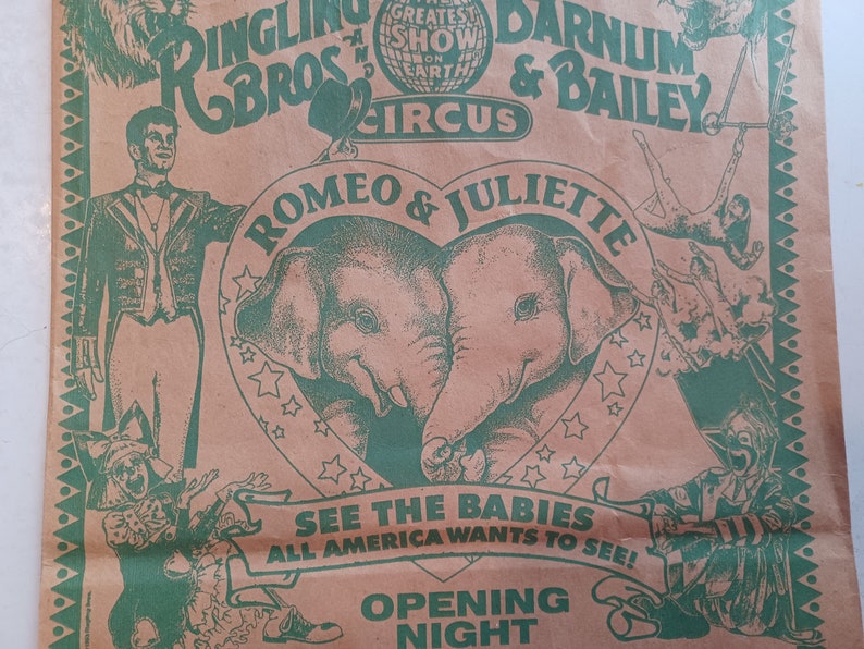 Ringling Brothers Barnum & Bailey Circus Ad - Etsy