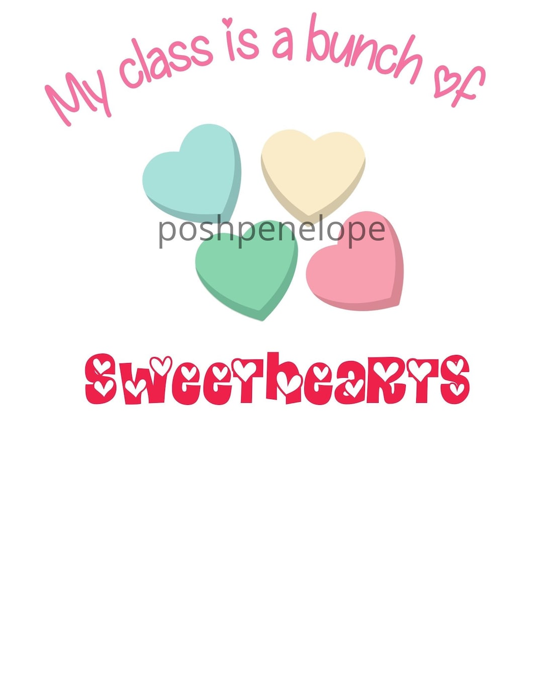 My Class is a Bunch of Sweethearts Svg. Teachers Valentines Day Svg ...