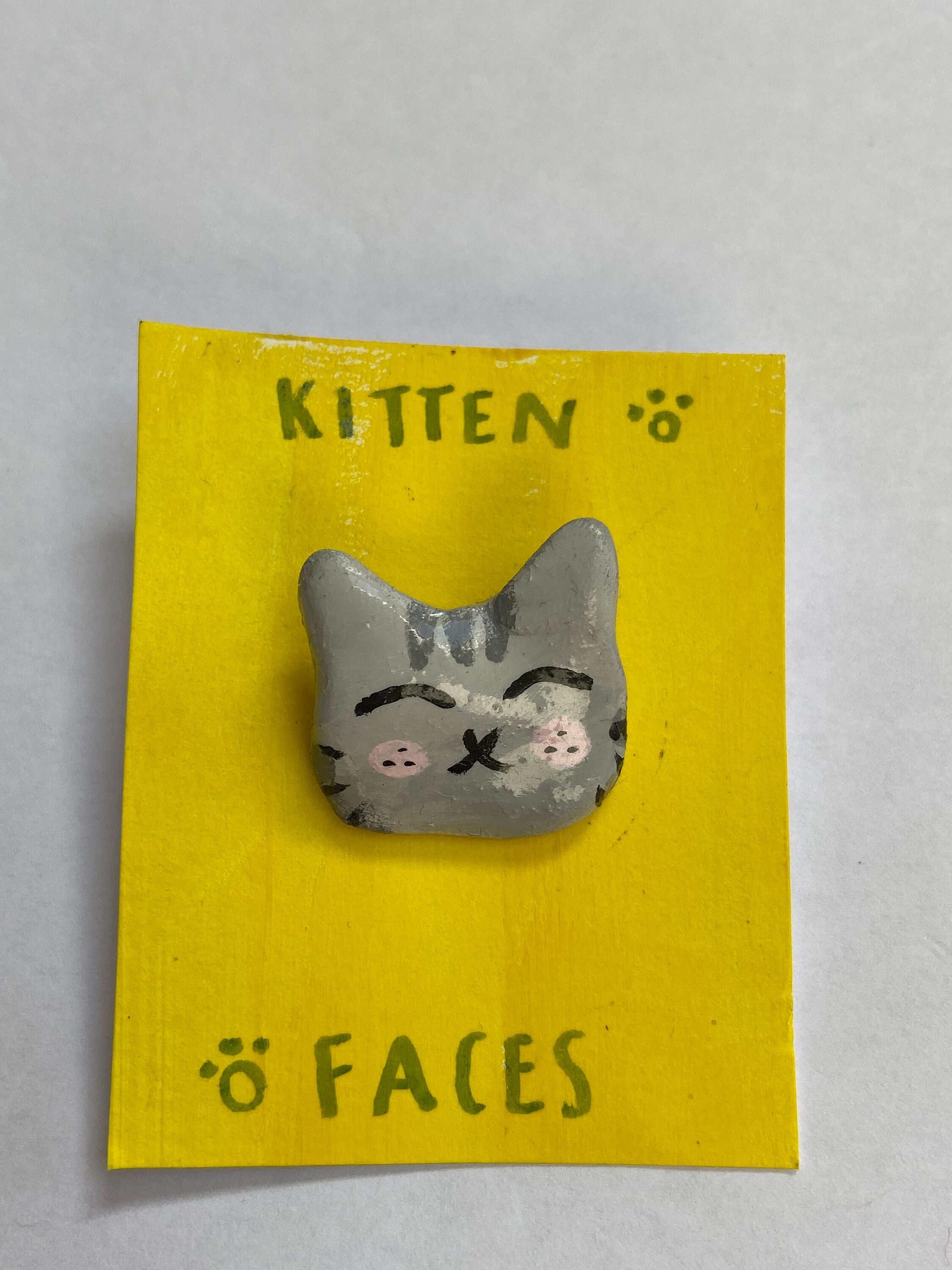 Kitten Clay Handcrafted Pins - Etsy