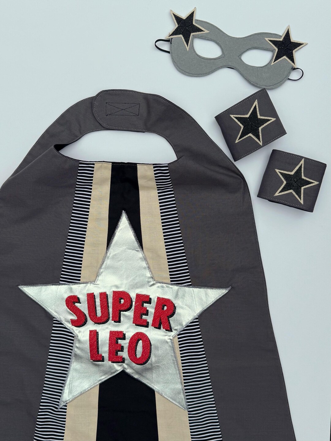 Personalized Superhero Cape Set: Embroidered Kids Costume With Mask ...