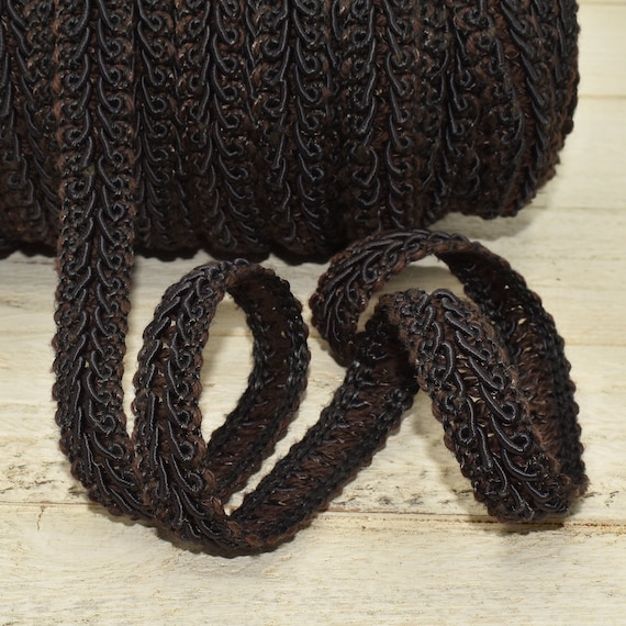 6 Feet Vintage Dark Brown French Gimp Braid Flat Back Scroll - Etsy