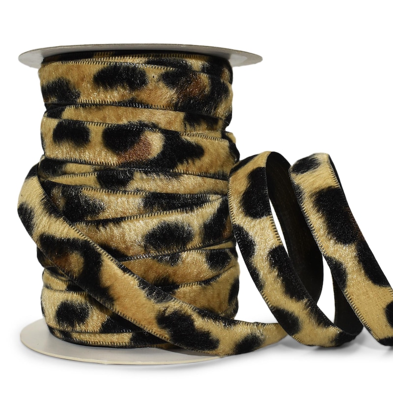 Leopard Print Fur Ribbon - Etsy