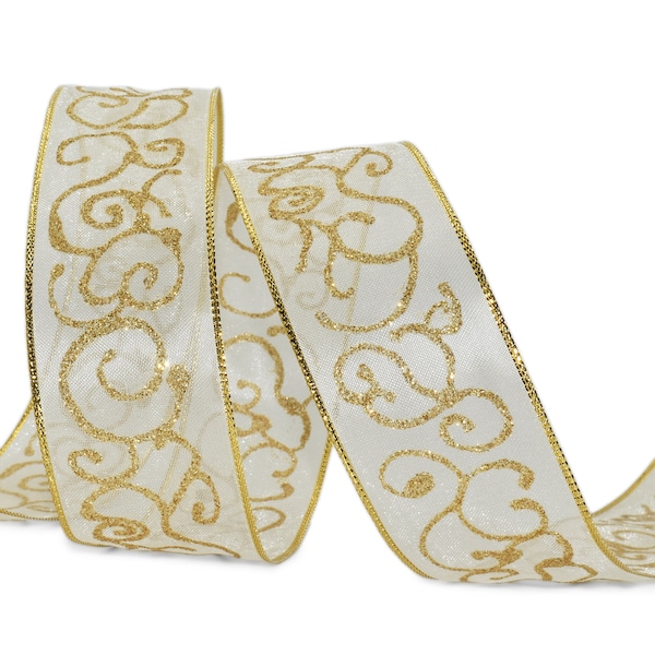 White Gold Ribbon - Etsy