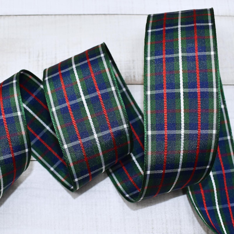 Blue Plaid Ribbon - Etsy