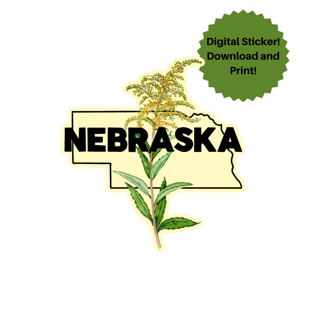 Nebraska Sticker L Digital Sticker Download L State Sticker - Etsy
