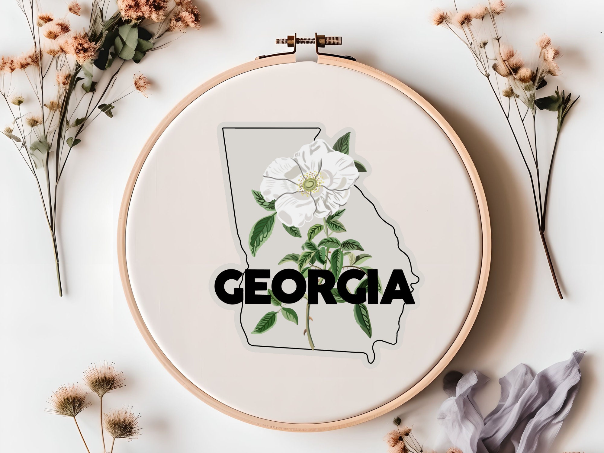 Digital Cross Stitch Pattern L Georgia Cross Stitch L State Cross ...