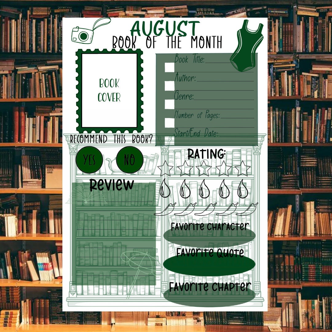 Book of the Month Templates L Book Review Templates L Printable ...