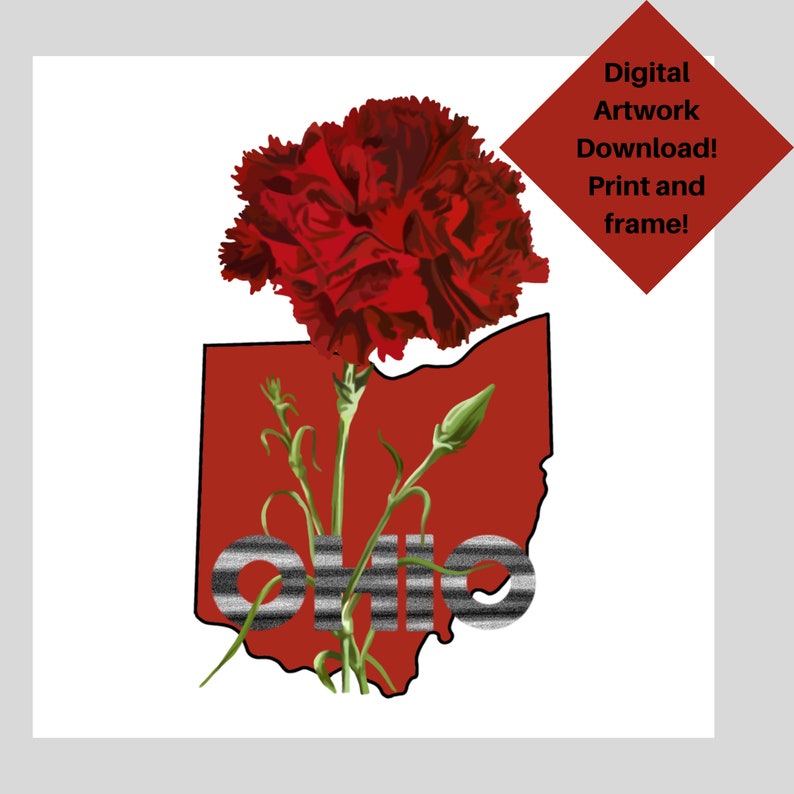 Digital Artwork, Ohio State Flower Digital Download - Etsy