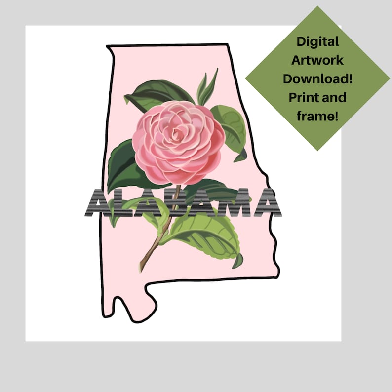Digital Artwork, Alabama State Flower Digital Download - Etsy