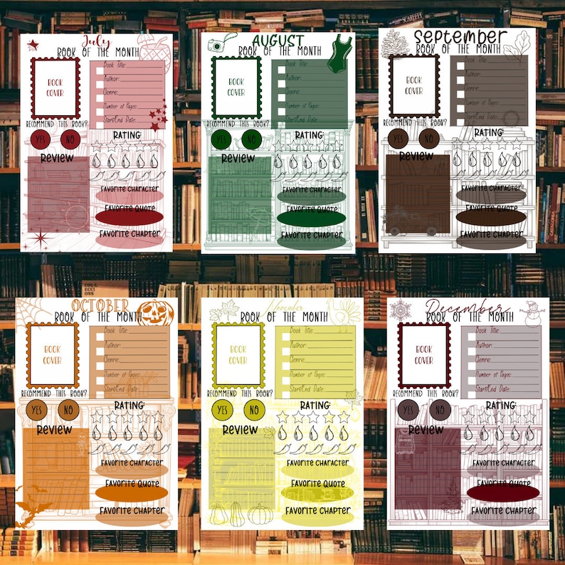 Book of the Month Templates L Book Review Templates L Printable ...