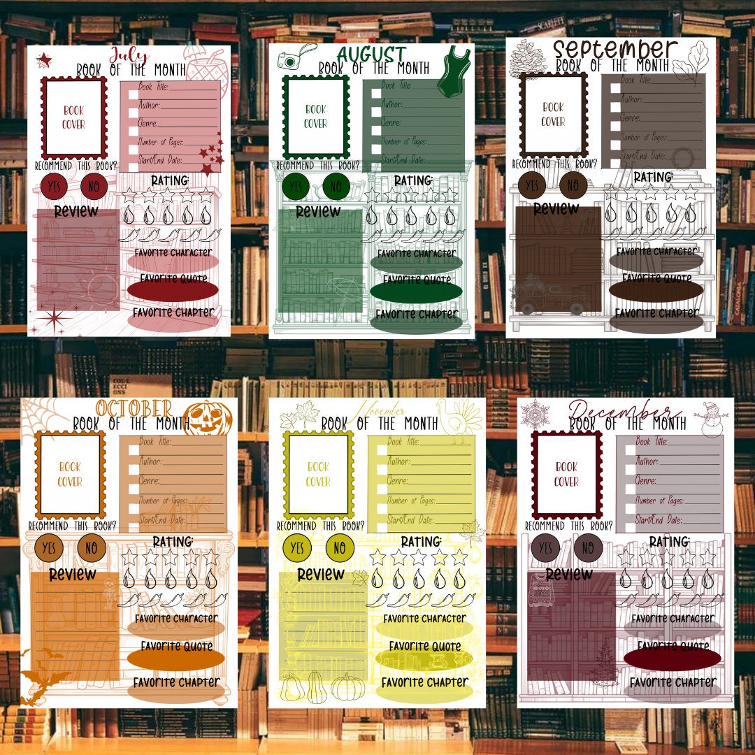 Book of the Month Templates L Book Review Templates L Printable ...