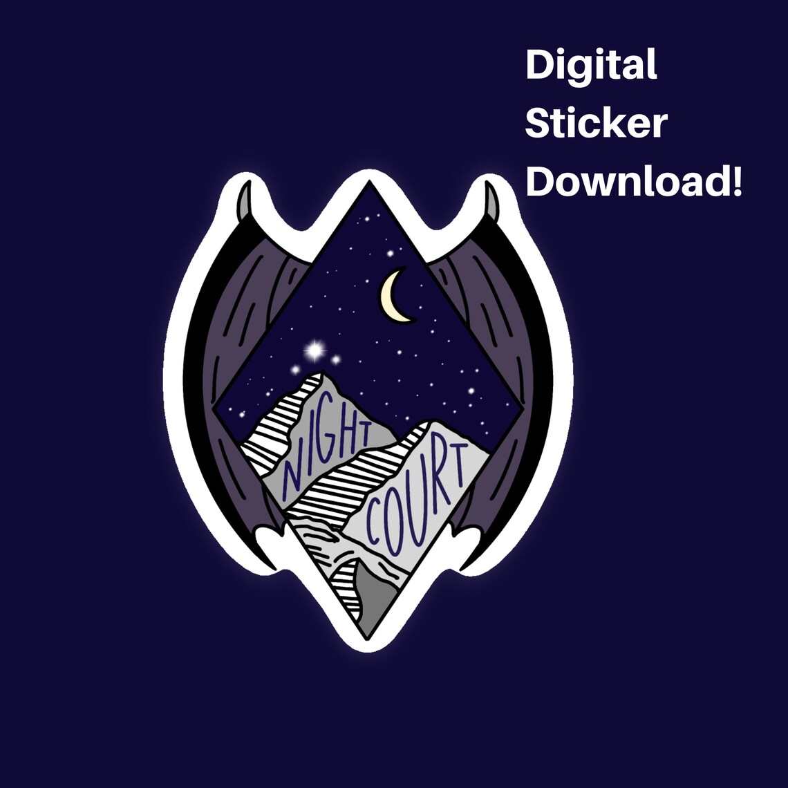 Acotar Night Court Sticker L Digital Sticker Download L Acotar Series ...