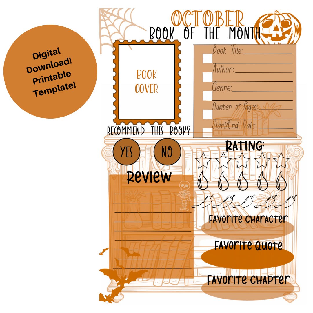 Book of the Month Templates L Book Review Templates L Printable ...