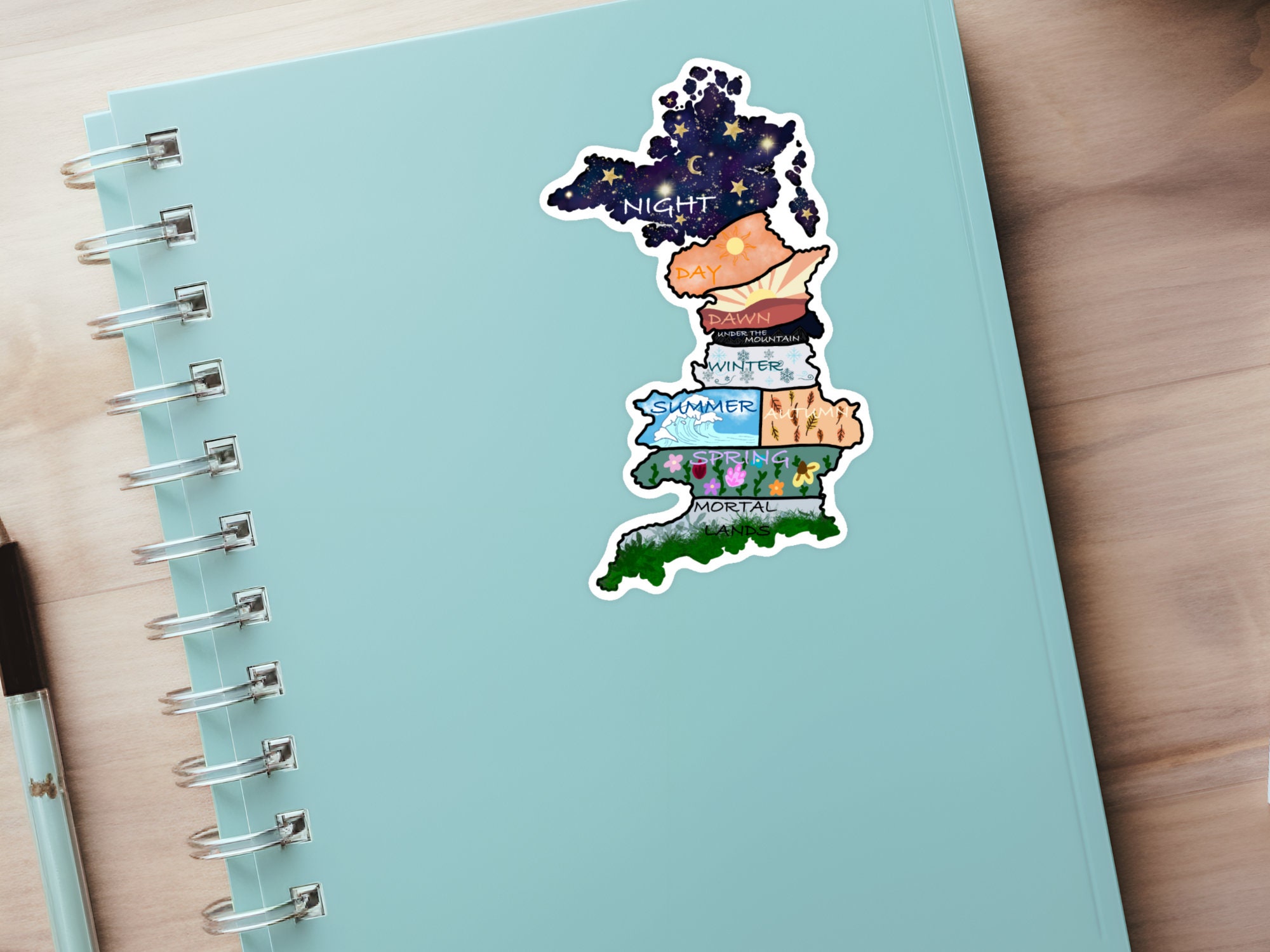 Acotar Map Sticker L Digital Sticker Download L Acotar Series - Etsy