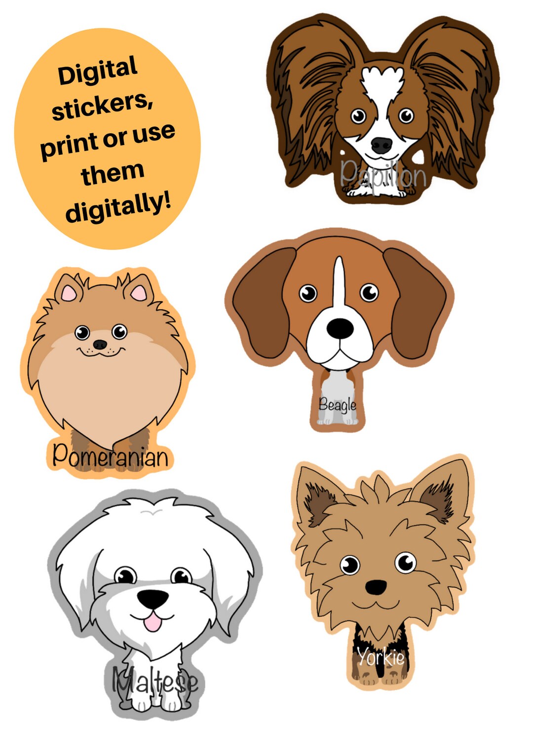 Small Dog Sticker Bundle! - Etsy