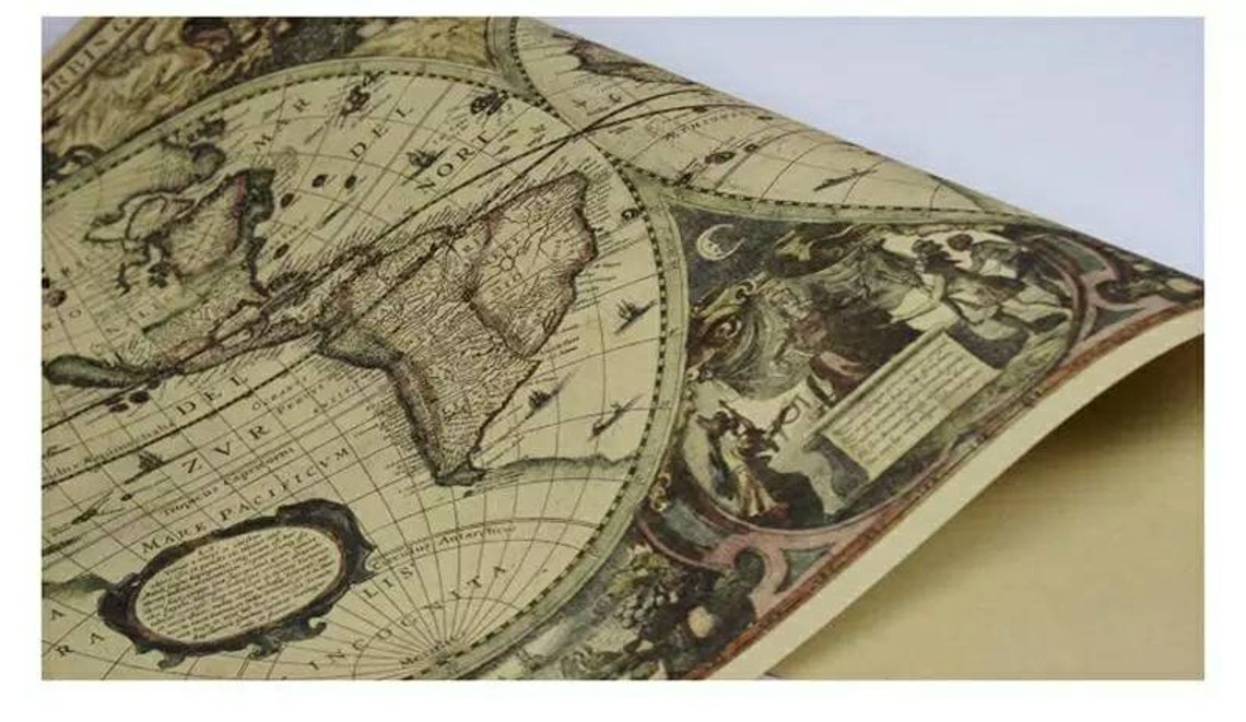 Ancient Nautical Charts Vintage Kraft | Etsy