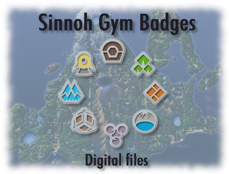Pokemon: Sinnoh Badges [3D Print File] - Etsy