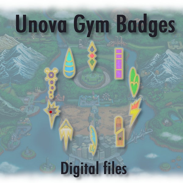 Unova Badges - Etsy