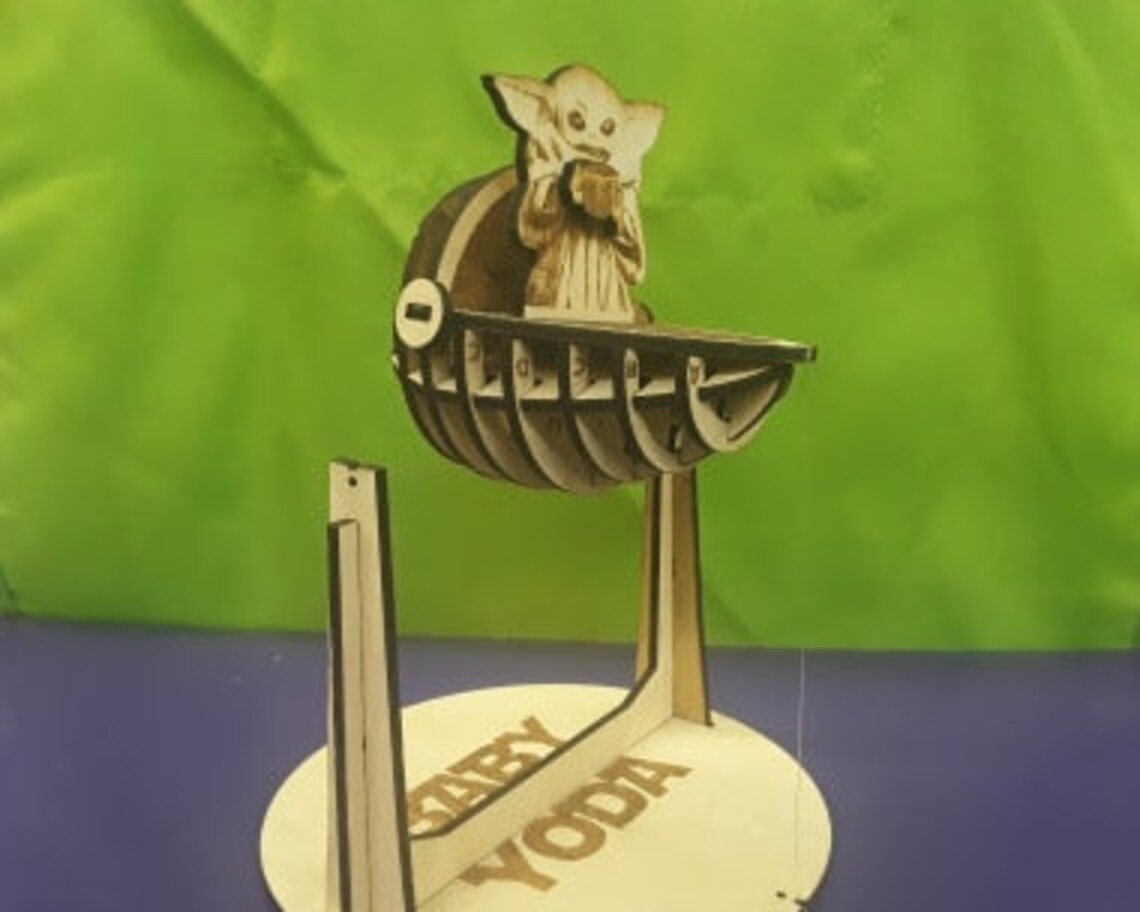 Baby Yoda in Floating Pod SVG - Etsy