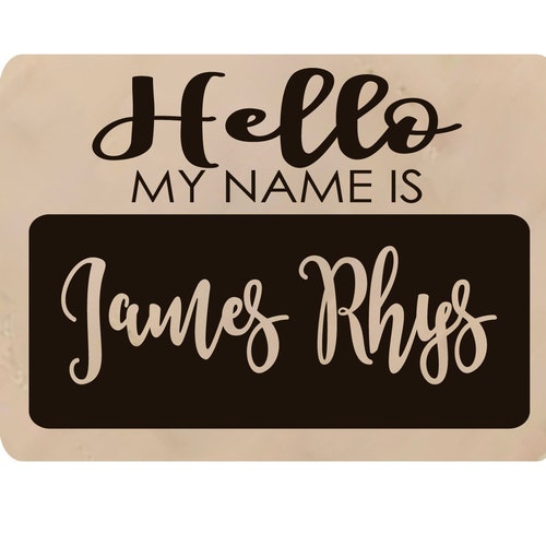 Laser Cut File SVG Hello World Newborn Sign Marker Milestone | Etsy