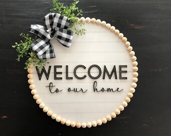 Wood Bead Sign - Etsy
