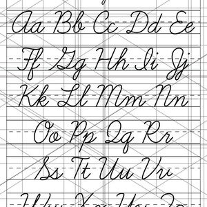 Cursive Letters Dry Erase Writing Practice Tracing Board Digital Cut ...