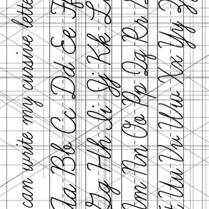 Cursive Letters Dry Erase Writing Practice Tracing Board | Digital Cut ...