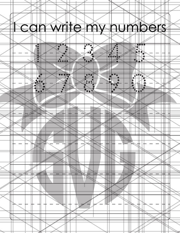 Dashed Numbers Dry Erase Writing Practice Tracing Board | Etsy