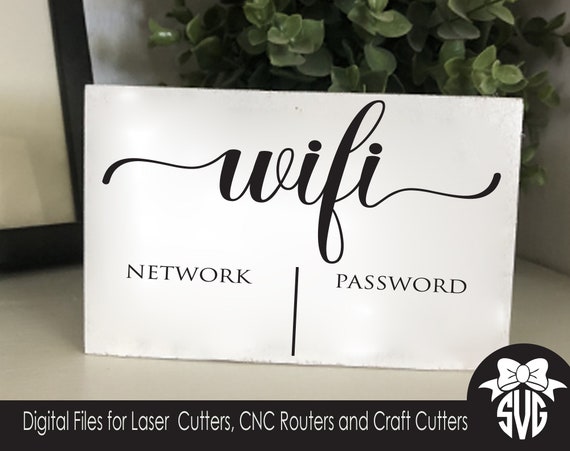 Wifi Sign Digital Cut File Printable Glowforge Cricut | Etsy
