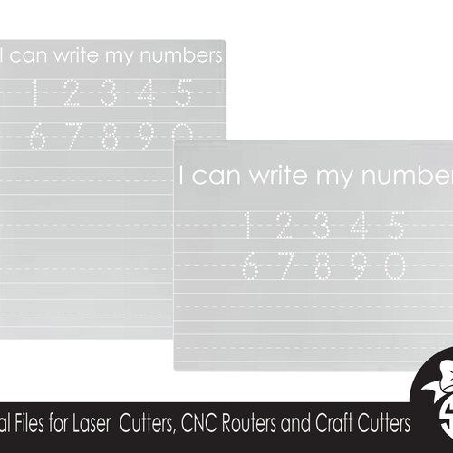 Acrylic Numbers Dry Erase Tracing Board Kids Homeschool - Etsy