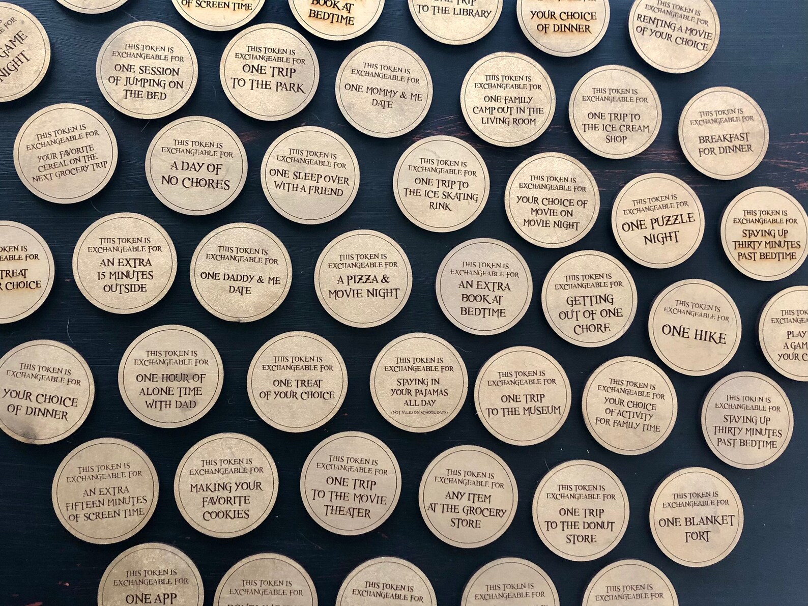 Christmas Countdown Advent Token Bundle Winter Farmhouse - Etsy