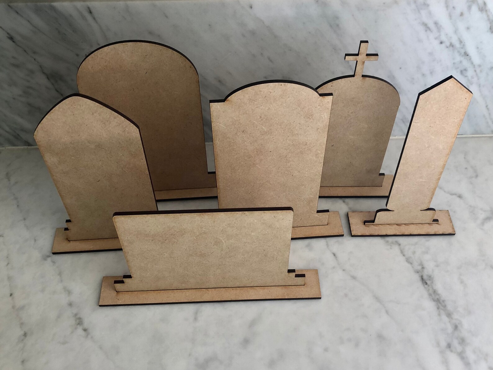 Spooky Tombstone Craft Cutouts With Stands | Halloween Decor ...