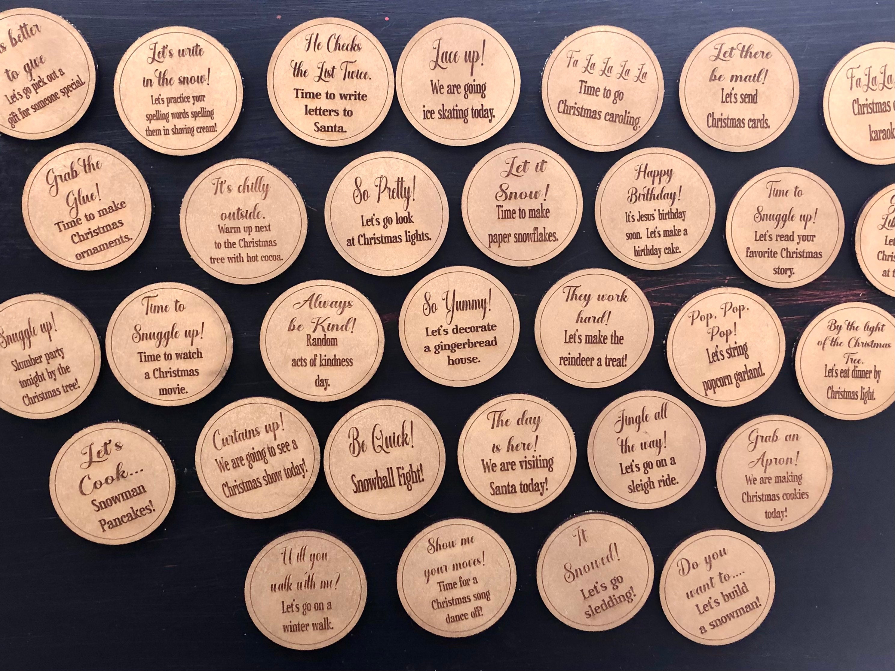 Christmas Activity Tokens | Winter Farmhouse Decor | Advent | Digital ...