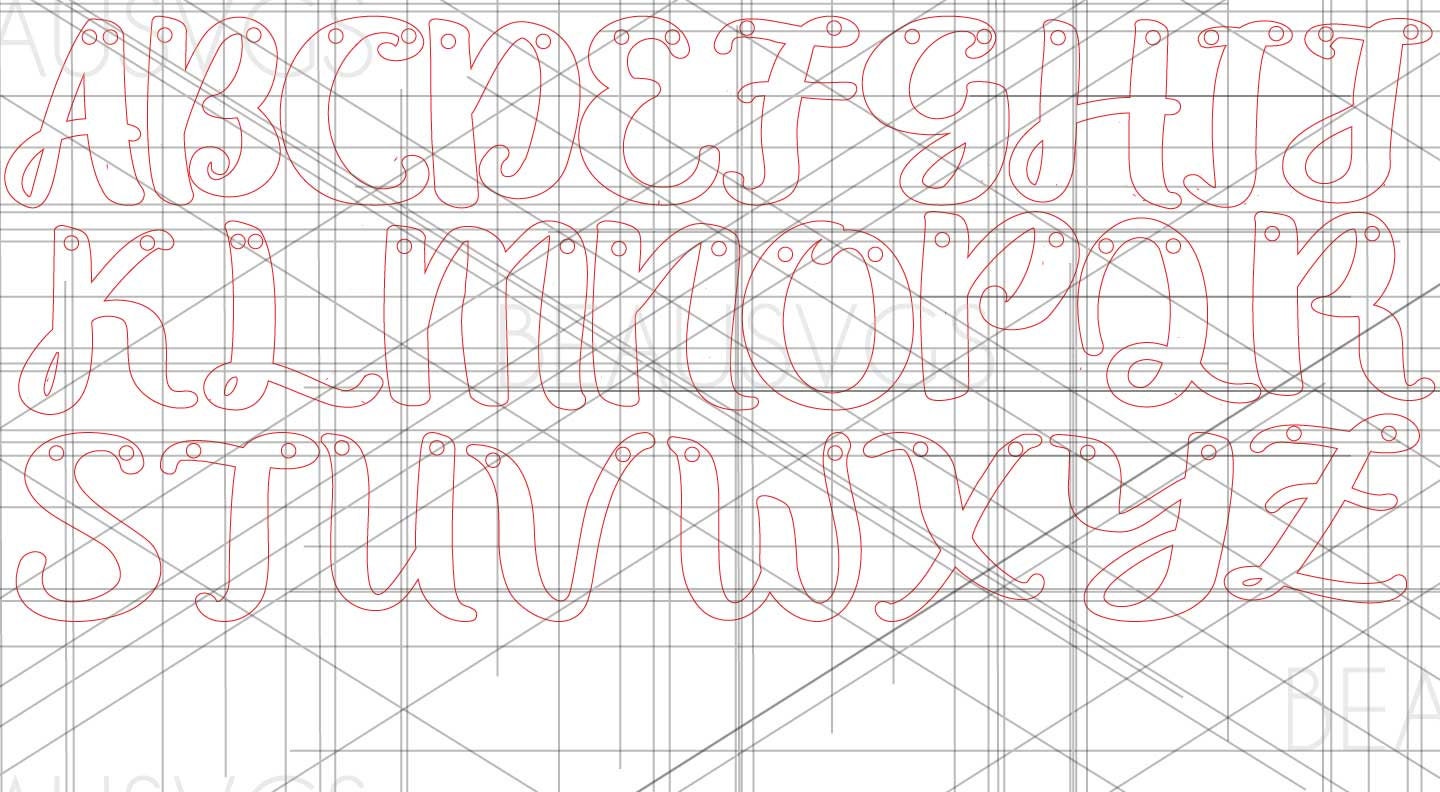 A-Z Script Letters for Banners and Garland Digital Cut File - Etsy